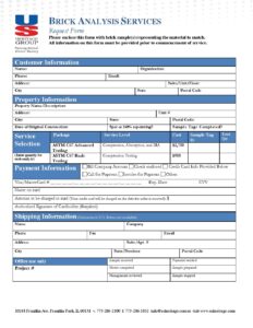 USHG – BRICK TESTING – REQUEST FORM | US Heritage Group